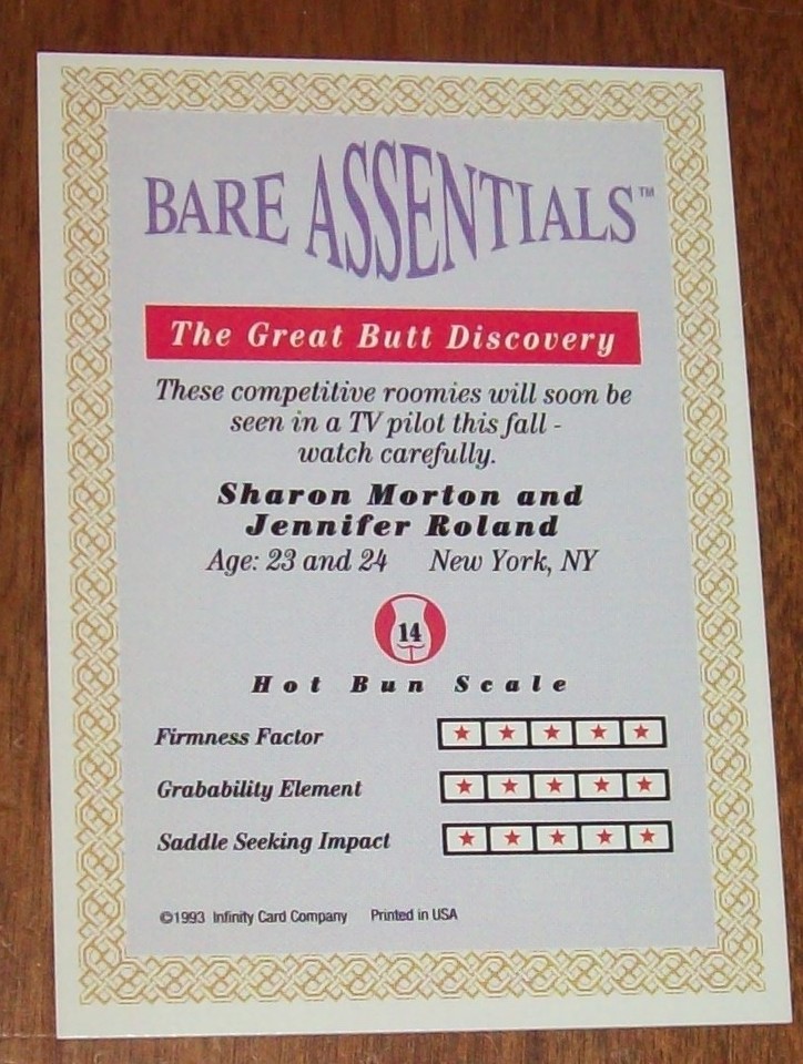1993 Infinity Bare Assentials Sharon Morton & Jennifer Roland Card-14 ...