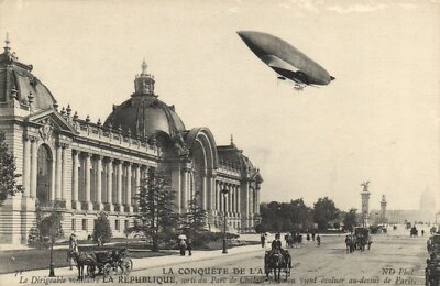 PC AVIATION DIRIGEABLE LA RÉPUBLIQUE AU DESSUS DE PARIS (a48908) | eBay