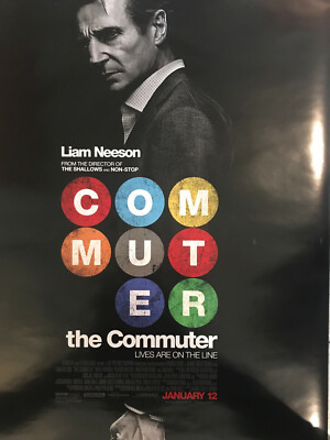 THE COMMUTER MOVIE POSTER 2 Sided ORIGINAL FINAL 27x40 LIAM NEESON VERA ...