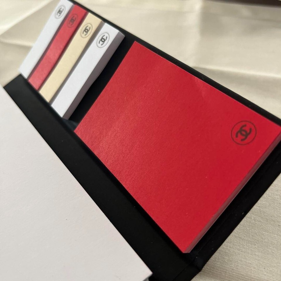 CHANEL LA Collection Sticky Note Notebook, Pencil/ Camellia Bookmark ...