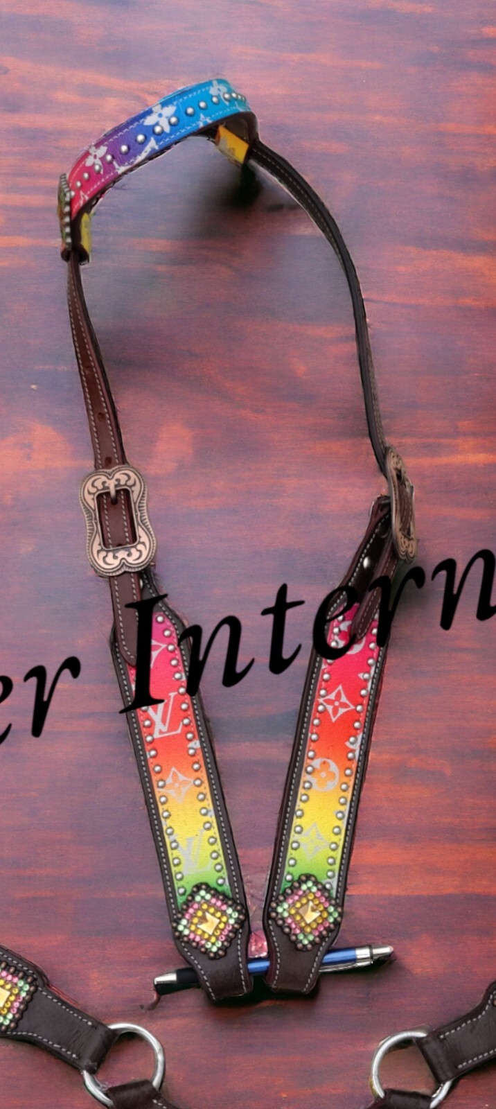 Western Horse Leather Tack Set / Red & Yellow Tack set | eBay