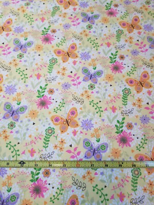Joann Patterned Trap Butterfly Super Snuggle Flannel Cotton Fabric – 2 ...