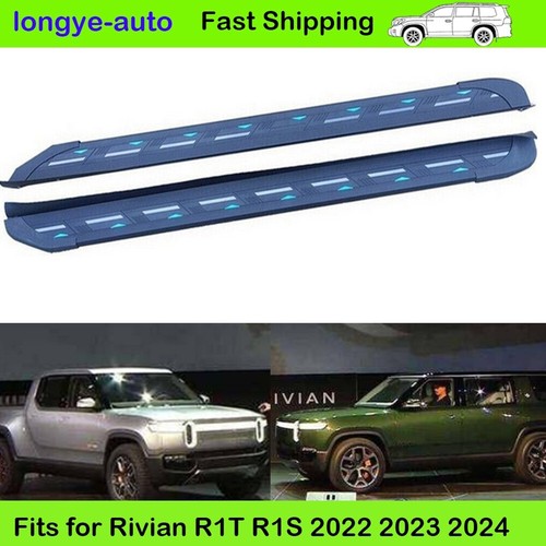 2PCS Running Board Side Step Pedal Nerf Bar Fits for Rivian R1T R1S ...