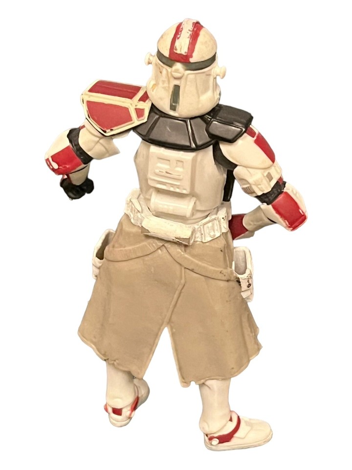 Star Wars Red Clone Commander Arc Trooper 2004 Revenge of The Sith 3.75 ...