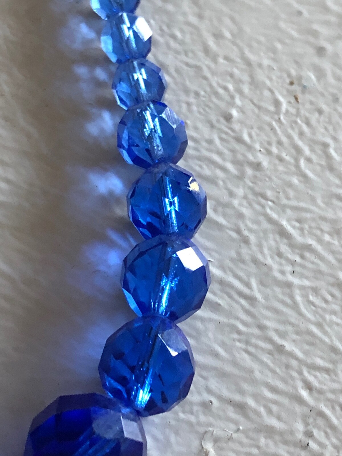 Vintage Glass Bead Necklace Gem
