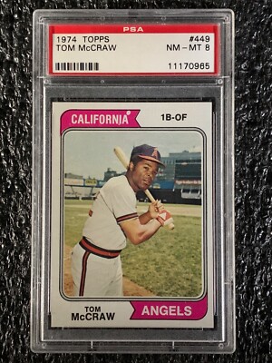 1974 Topps Baseball #449 Tom McCraw PSA 8 | eBay