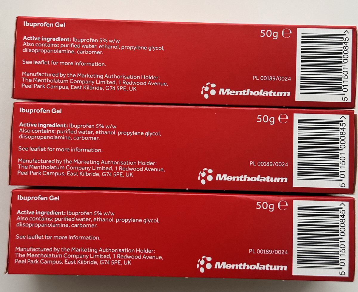 3 x Iboprofen Gel 50g-Fast Pain&Swelling Relief-Back-Muscular-Rheumatic ...