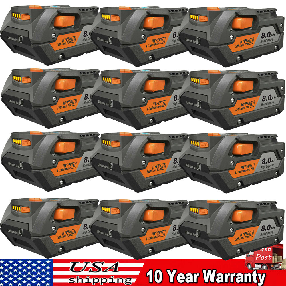 8AH Genuine Battery for Ridgid R840085 6Ah 4Ah Lithium Battery Rigid ...