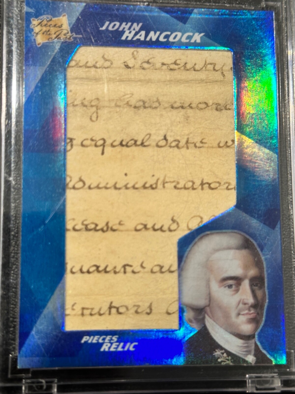 JUMBO John Handcock - Gorgeous Handwritten XL Relic Card - Pieces of ...