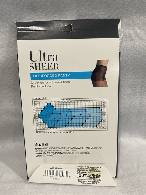 West Loop Ultra Sheer 100 Nylon Pantyhose 176835 off Black Size B for ...