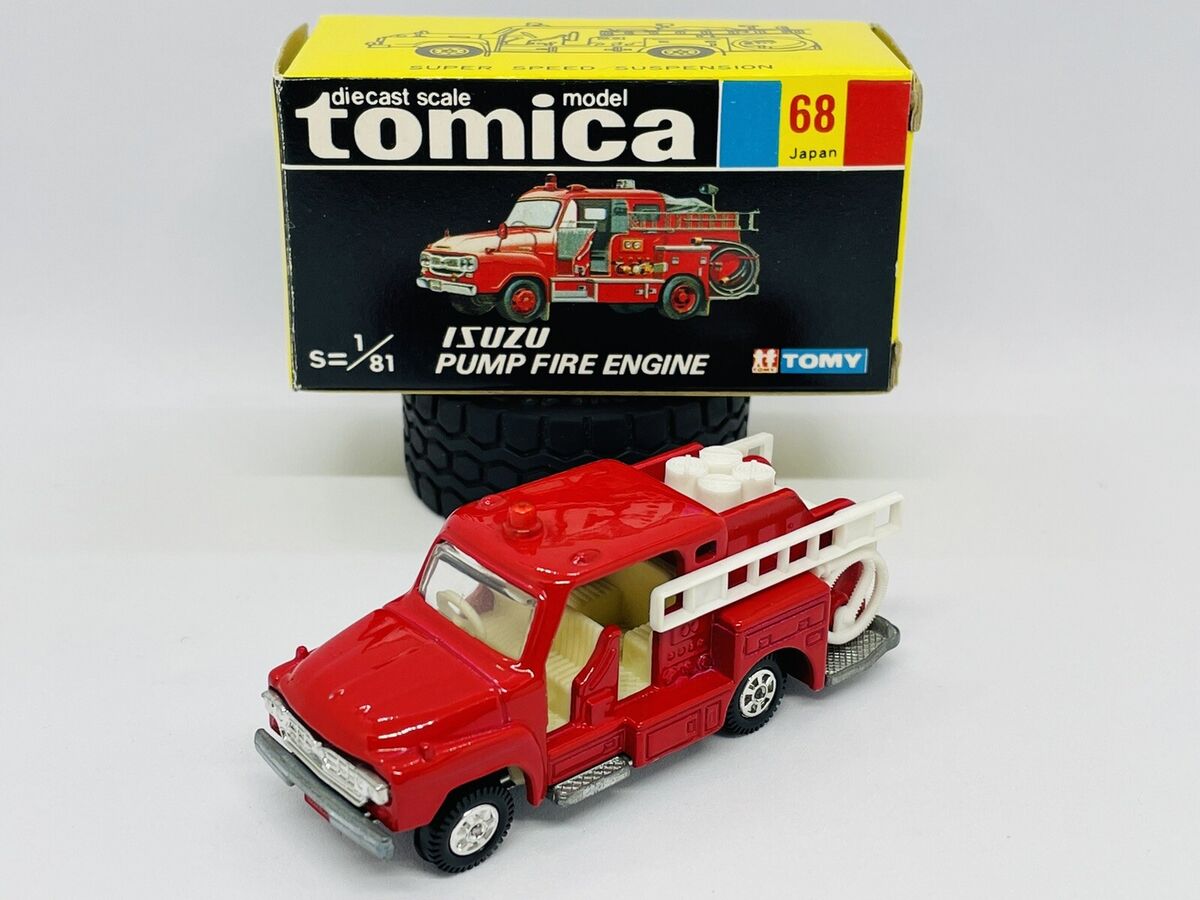Tomica Tomy 68-1-4 2D wheels - Isuzu Pump Fire Engine - Red Tomica Tomy 68-1-4 2D wheels - Isuzu Pump Fire Engine - Red