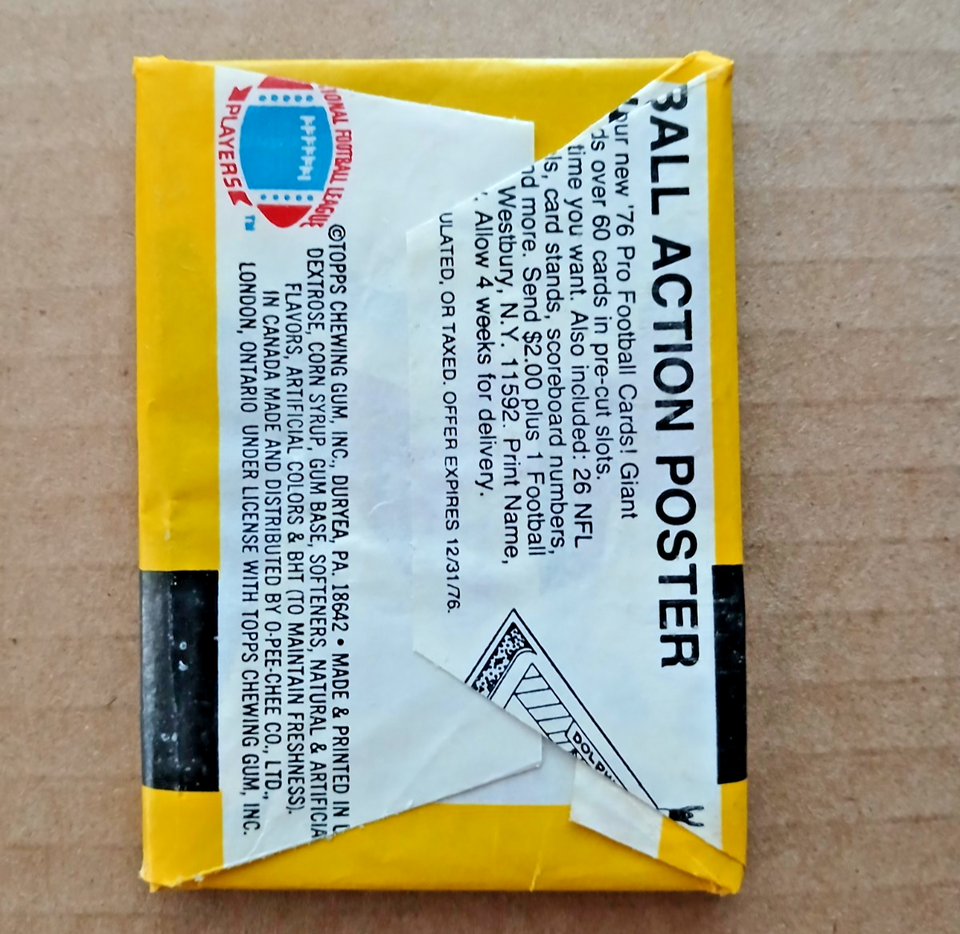 1976 Topps Football Wax Pack. Walter Payton Rookie Year! | eBay