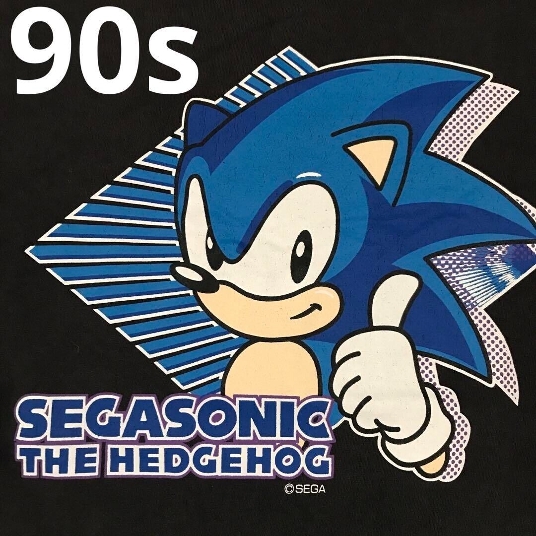 Vintage 1990's SONIC THE HEDGEHOG T-SHIRT Size L Black SEGA Vintage 1990's SONIC THE HEDGEHOG T-SHIRT Size L Black SEGA