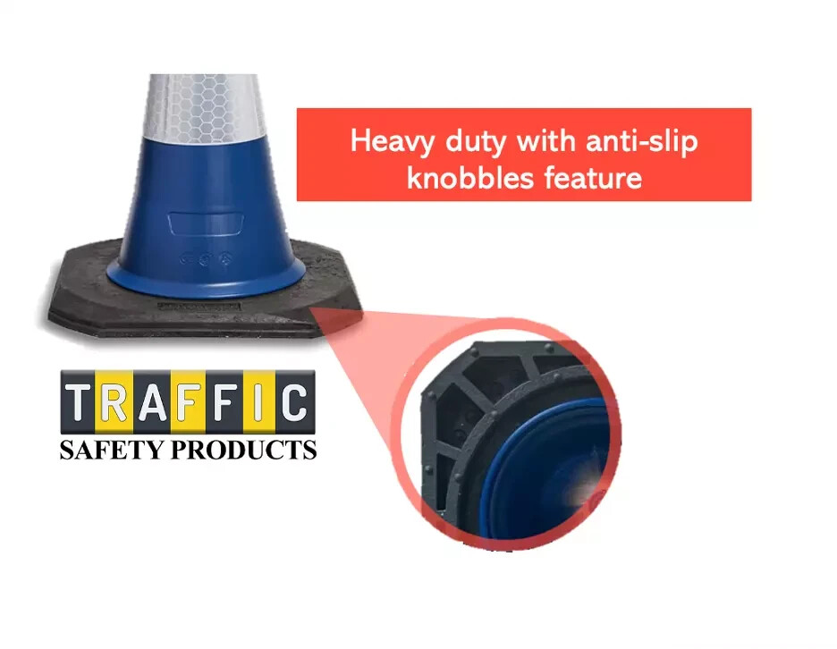 BLUE TRAFFIC CONES - HEAVY DUTY 750 MM HIGH 5 TO 200 PACK SIZES ...
