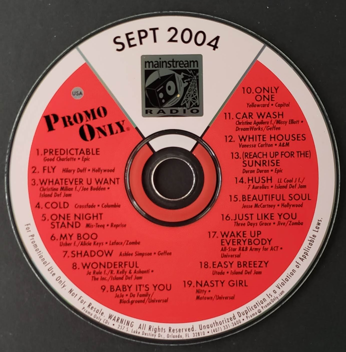 Promo Only CD - Mainstream Radio Series September 2004 - Promotional CD ...