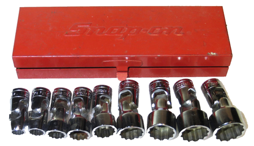 Nos Snap-on™ 12-point SAE 3/8" Drive Universal Swivel Socket Set 3/8 ...