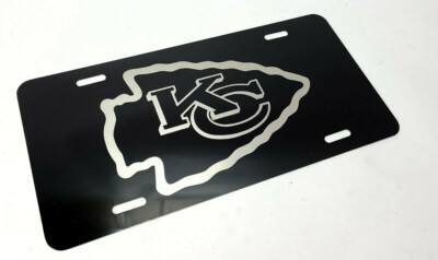 KC Chiefs Kanas City aluminum license plate laser etched car front tag ...