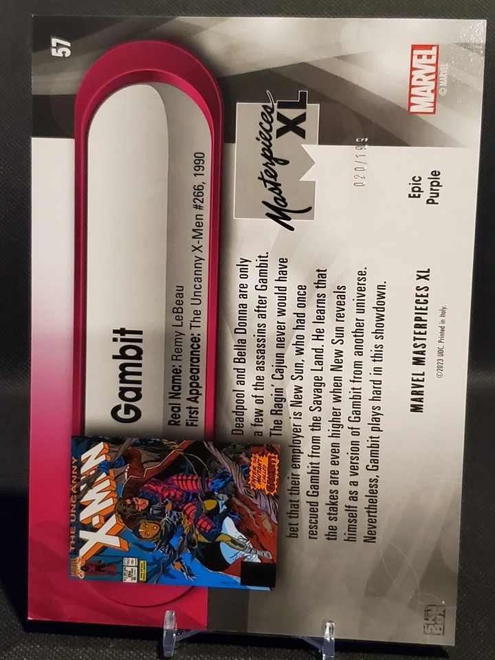2024 Marvel Masterpieces XL #57 Gambit Epic Purple 20/199 | eBay