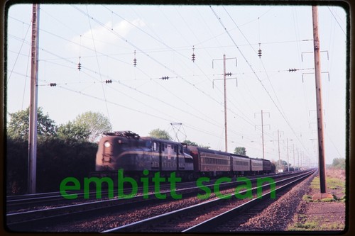 Original Slide, PRR Pennsylvania Electric GG1 #4849 Passenger Train Action, 1966 | eBay