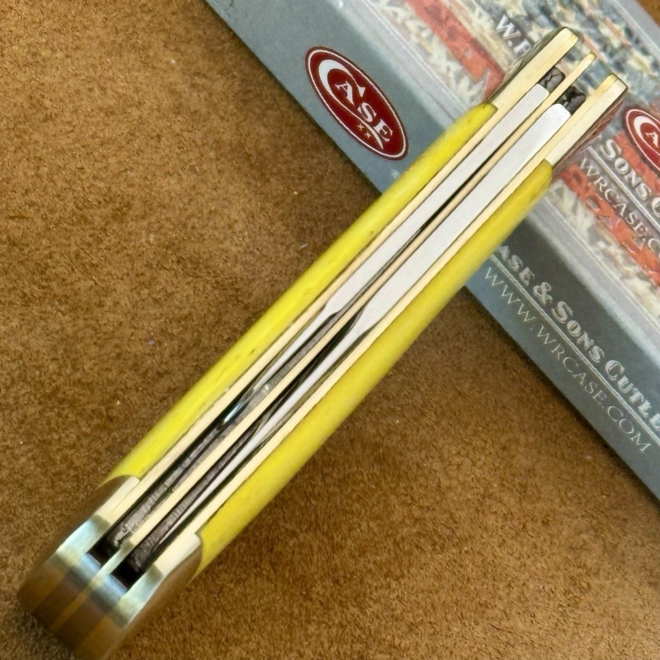 Case XX USA 5 Dot 1975 Swell End Torpedo Heavy Jack Yellow Synth Knife ...