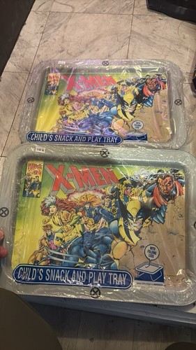 VTG Marvel Comics X-Men Metal TV Serving Dinner Lap Snack & Play Tray ...