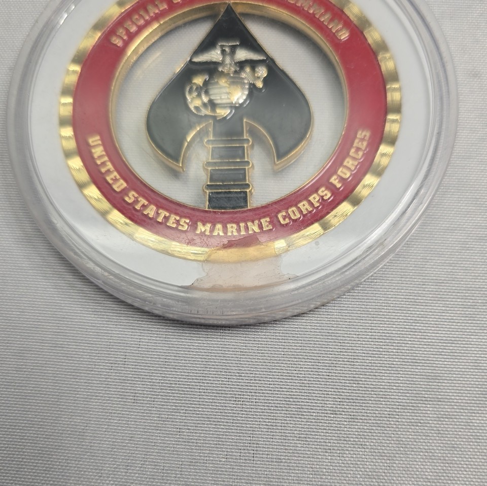 Special Operations Command USMC Large Challenge Coin with Case Military ...