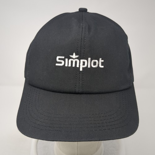 Simplot Snapback Hat Black One Size Adjustable Embroidered Solid 6 ...