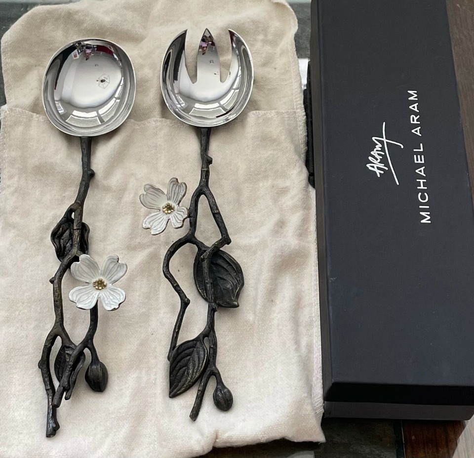 Michael Aram dogwood serving set (salad servers) | eBay
