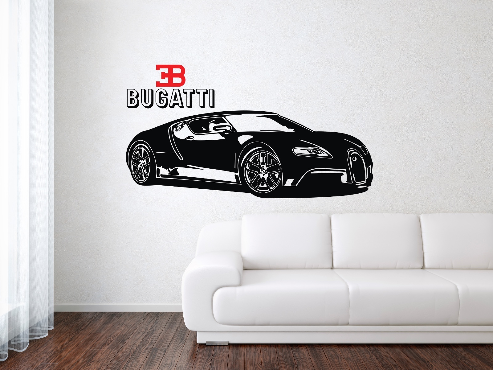 Bugatti Veyron Sport Racing Luxury Car Wall Decal Art Mural Vinyl ...