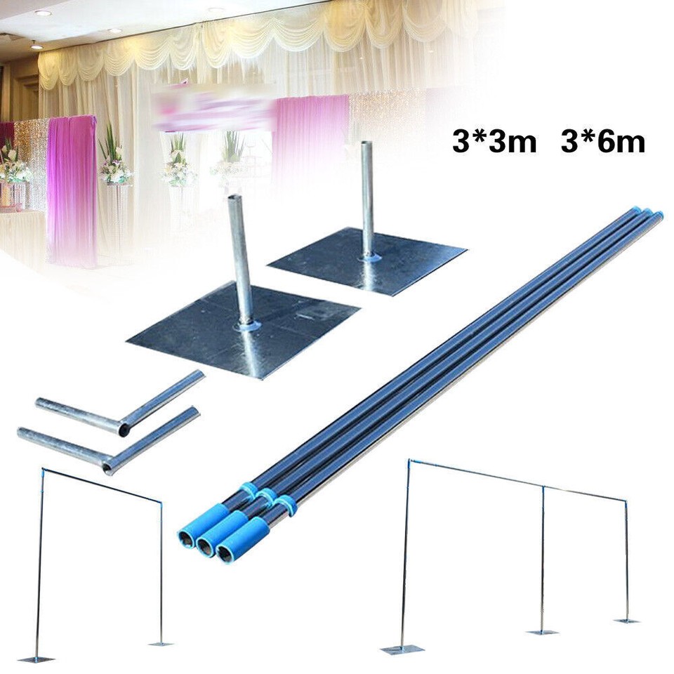 10x10ft/10x20ft Wedding Party Backdrop Stand Pipe Kit Curtain Frame ...