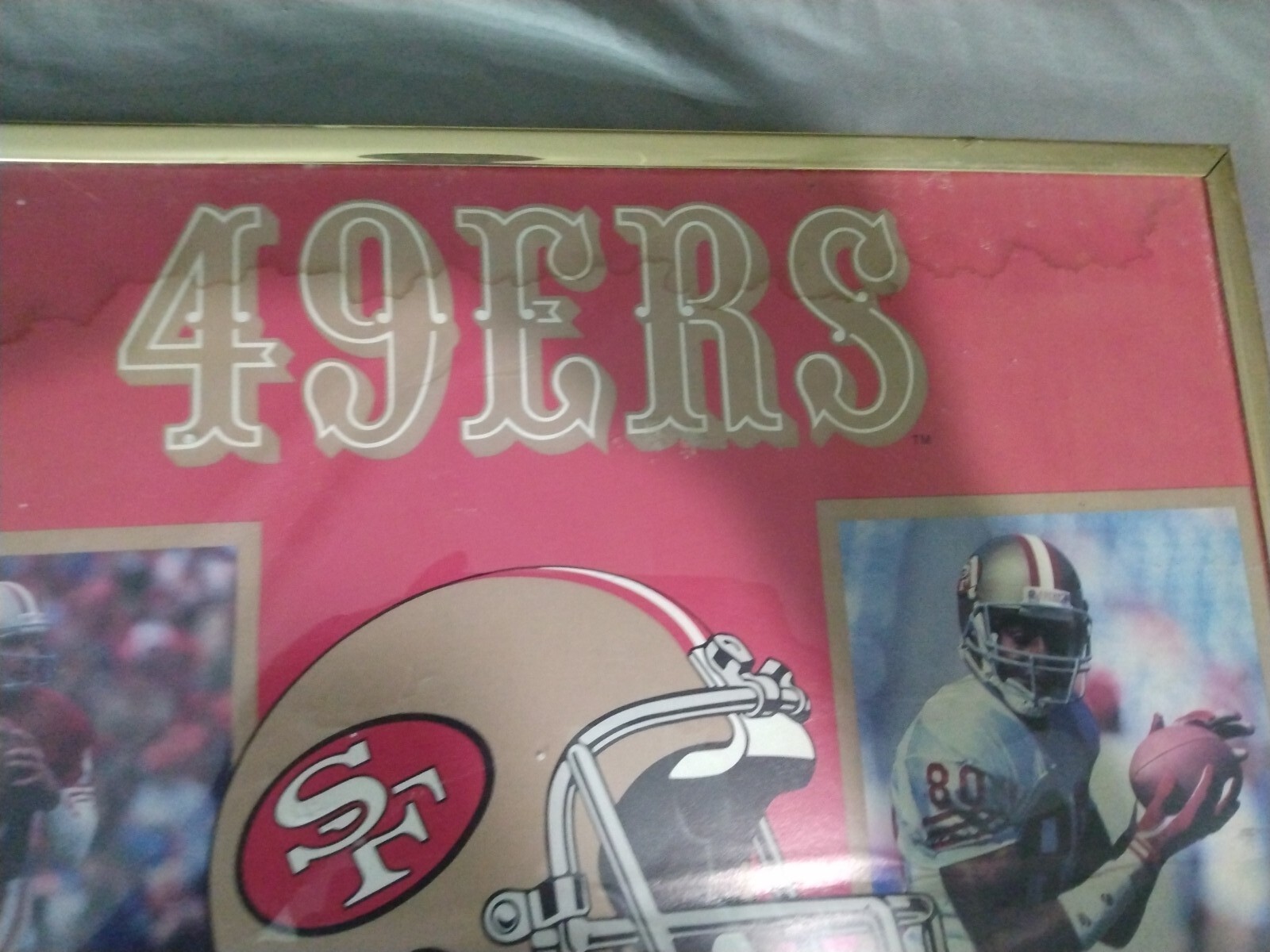VINTAGE 1991 SAN FRANCISCO 49ERS FRAMED POSTER STARLINE 20x16 RICE ...