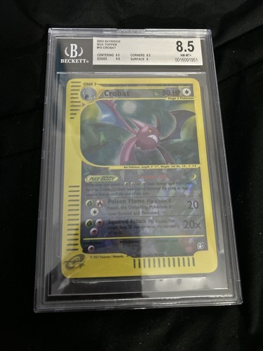 Pokemon Skyridge Reverse Holo Foil Box Topper Crobat 10/12 BGS 8.5 | eBay