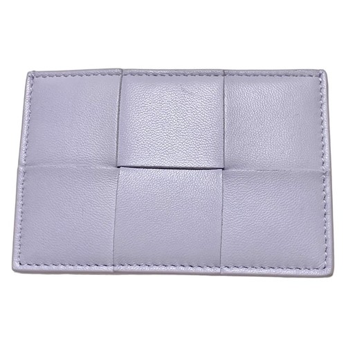Auth BOTTEGA VENETA Maxi Intrecciato - Light Purple Leather Card Case ...