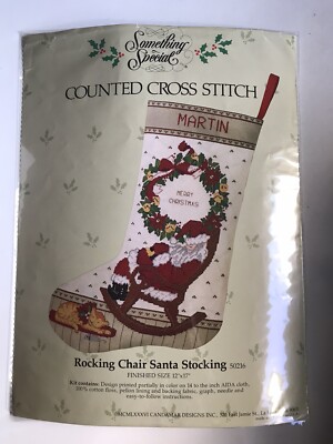 Something Special Candamar Cross Stitch Rocking Chair Santa Stocking ...