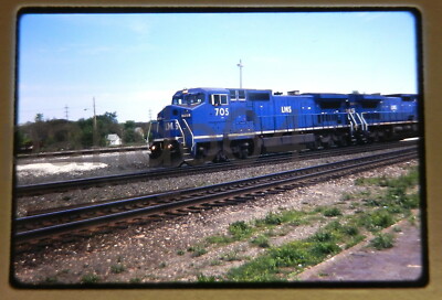 RR TRAIN Slide LMSX Locomotive Management Services #705 GE C40-8W ...
