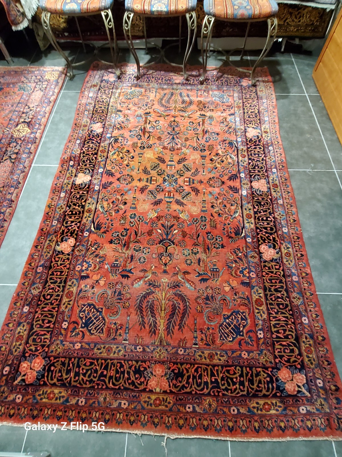 GENUINE ANTIQUE PAIR MIDDLE EASTERN MANCHESTER RUGS | eBay