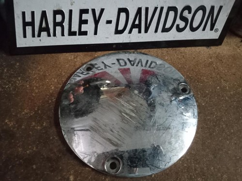 Harley 3 hole PATINA Derby Clutch cover OEM 25414-70 SOFTAIL FL FXR ...