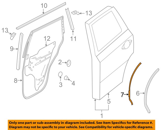 Nissan OEM Rear Door-protector Right 828923JA0B for sale online | eBay
