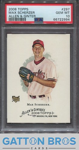2008 Topps Allen & Ginter Max Scherzer #297 PSA 10 GEM MINT | eBay