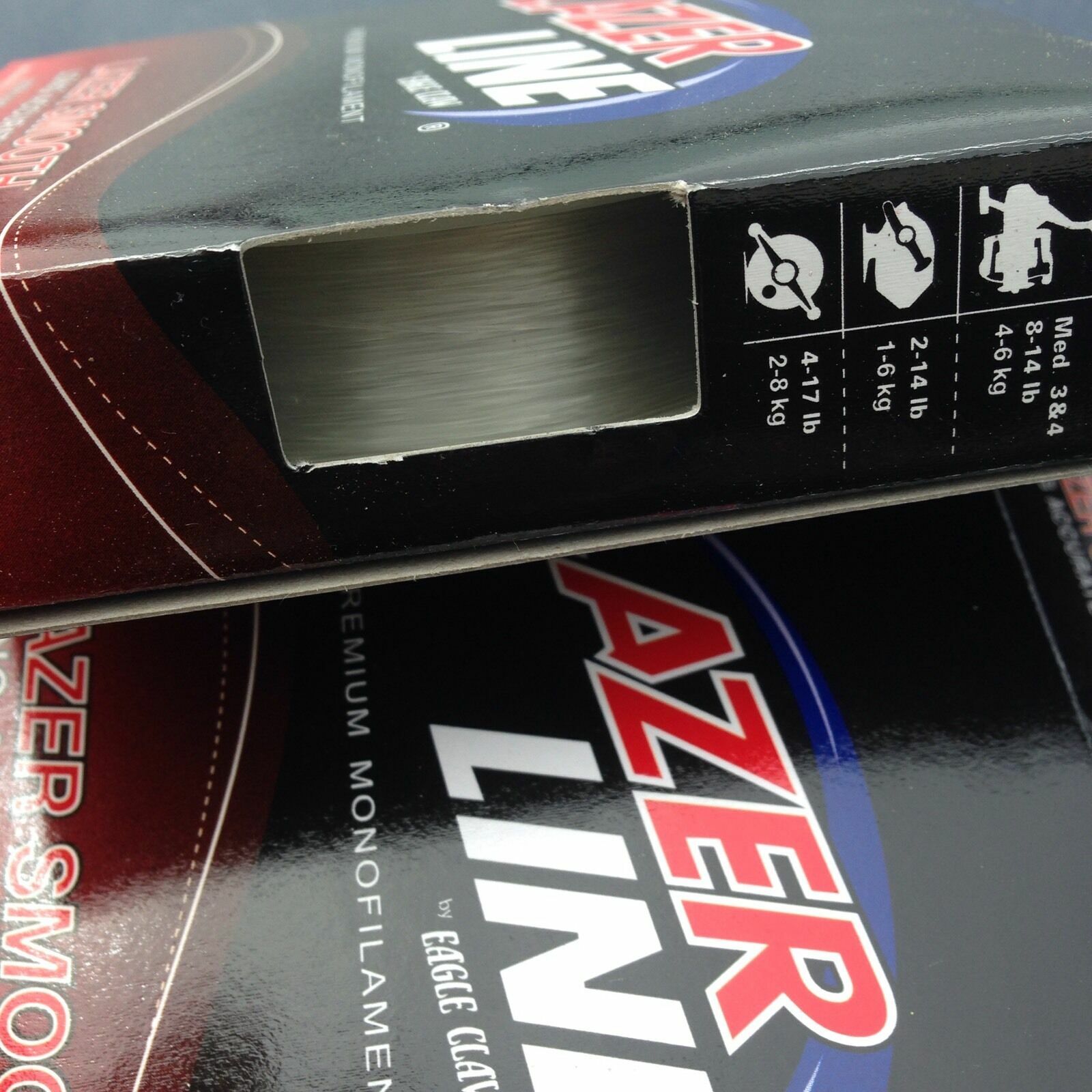 2 Spools 17 Pound Test Laser Line Made In The USA Eagle Claw 400 Yd ...