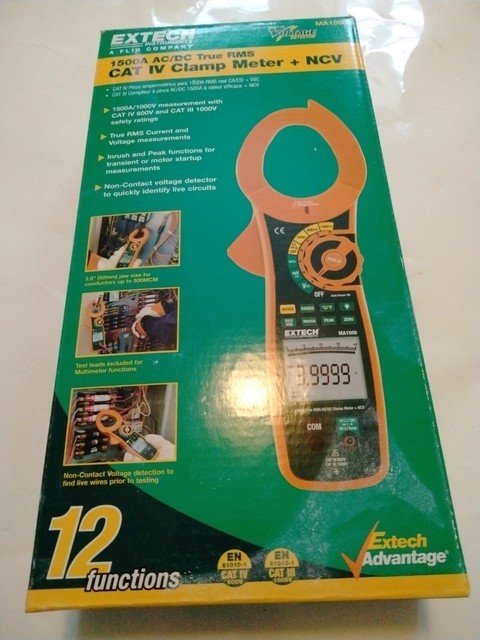 Extech Instruments MA1500 True RMS 1500a ACDC Clamp Meter and NCV for sale online | eBay