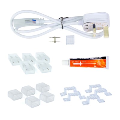 UK Power Plug/End Cap/Connector/Mounting Bracket/Silicon Glue For 220V ...