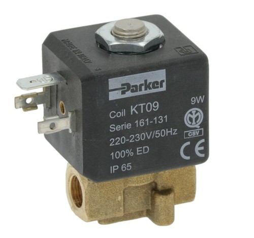 PARKER 390878 2 WAY KT09 SOLENOID VALVE 230v 1/8" 32mm PIPE COFFEE ...