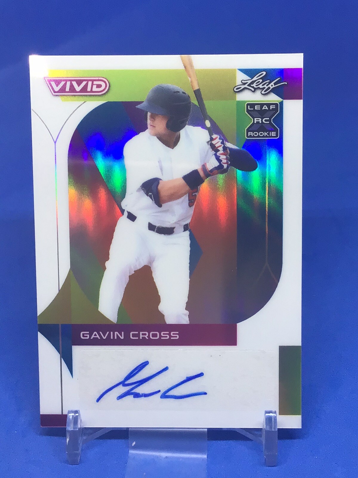 2022 Leaf Vivid Gavin Cross Auto Autograph Rookie RC White /25 Parallel ...