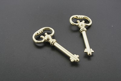 Roll top Desk Key Brass Finish set of 2 | eBay