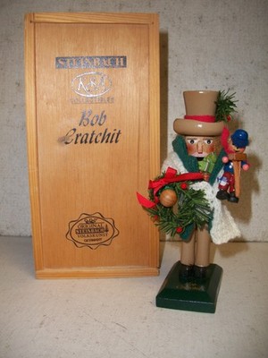 Mini Steinbach Bob Cratchit & Tiny Tim Nutcracker Signed Original Wood ...