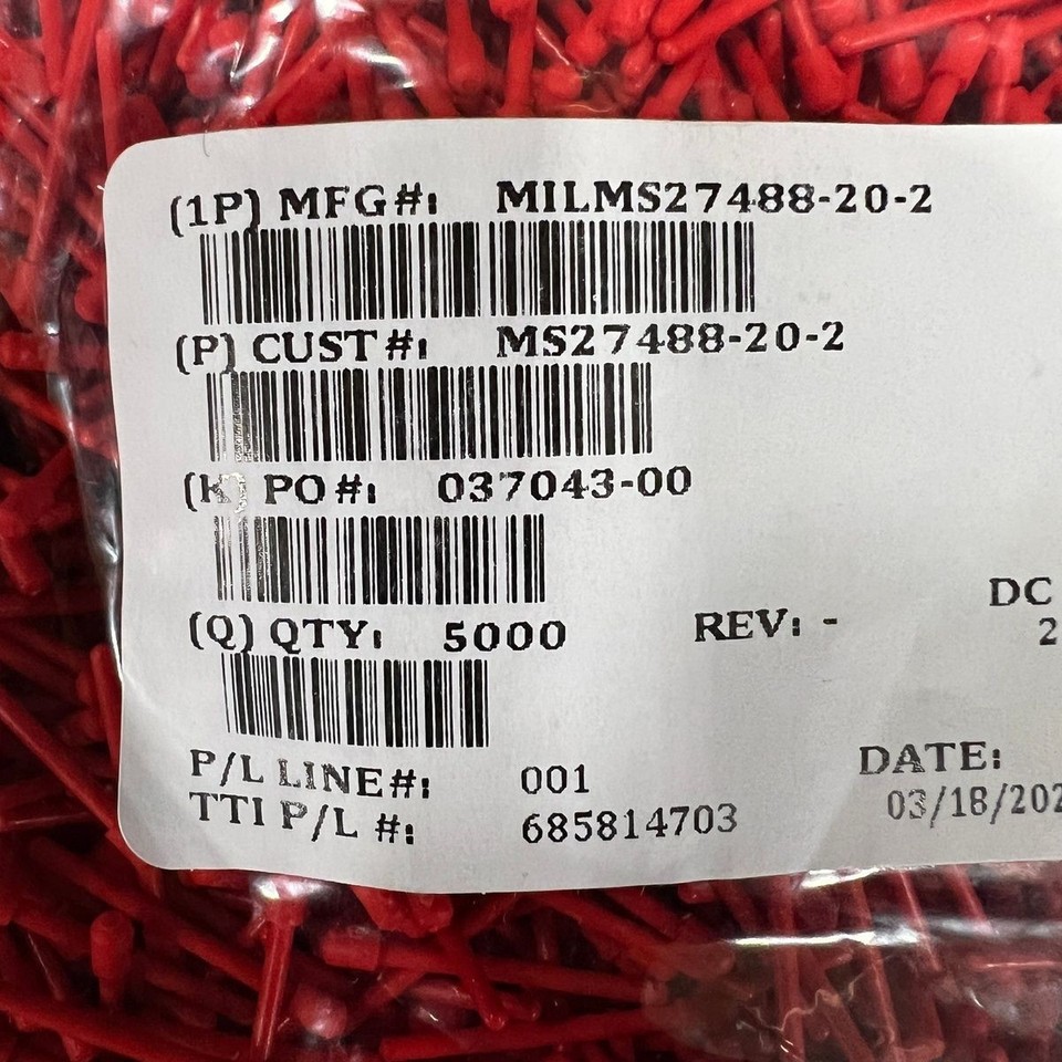 STEPN COMPONENTS Plug End Seal Electrical Connector MS27488-20-2 Qty ...