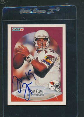 1990 Fleer #341 Tom Tupa Cardinals Signed Auto *52733 | eBay
