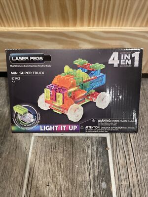 Mini Super Truck Laser Pegs Light up Construction Building Block Toy ...