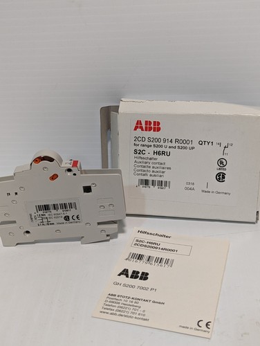ABB S2C-H6RU Auxiliary Contact NO/NC/ F/S20X-K CB 161K438H01 | eBay
